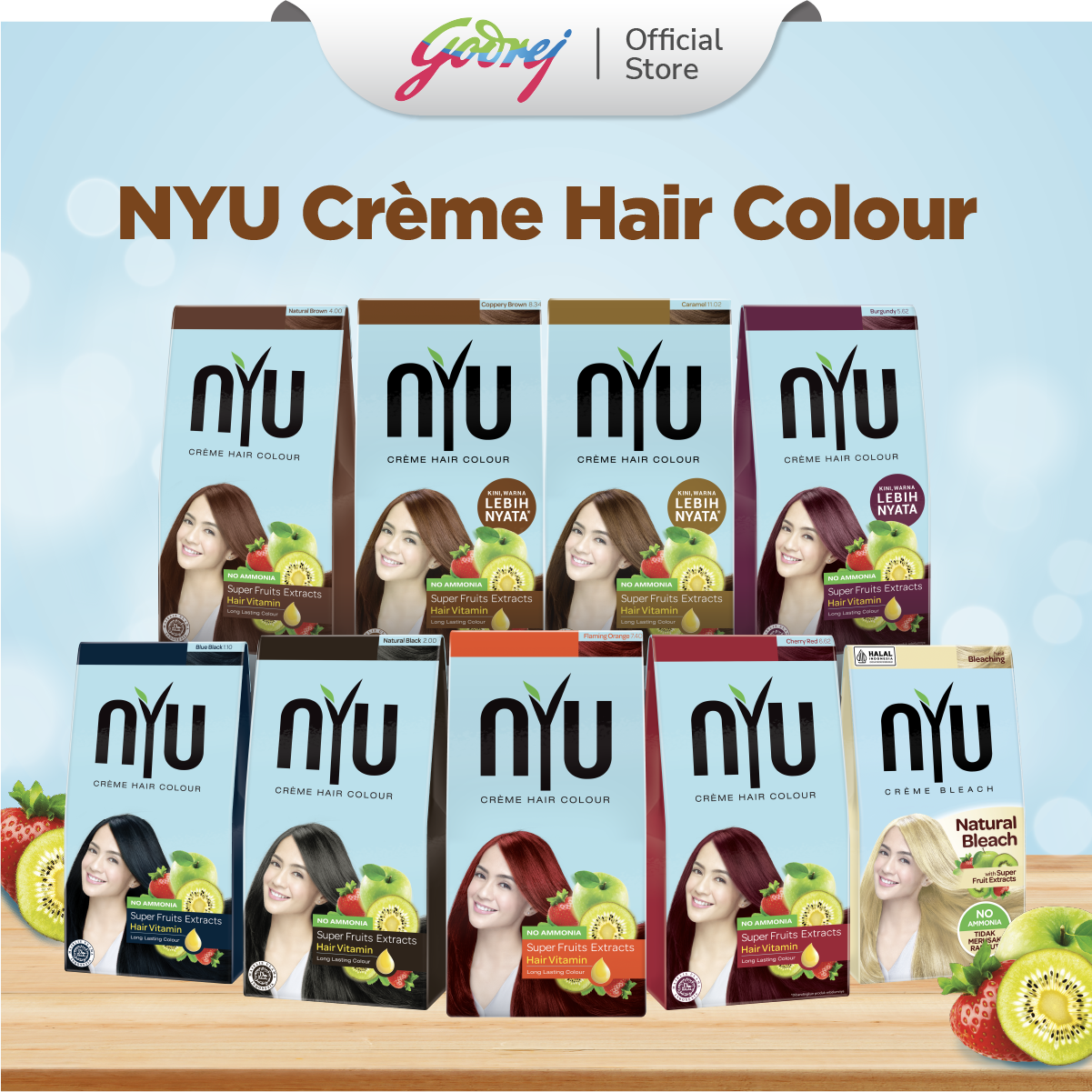 Jual Nyu Creme Hair Colour Pewarna Rambut Natural Brown Di Seller ...