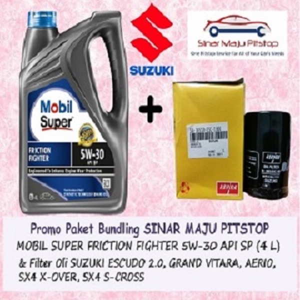 Jual Paket Bundling Oli MOBIL SUPER FRICTION FIGHTER 5W-30 API SP ...
