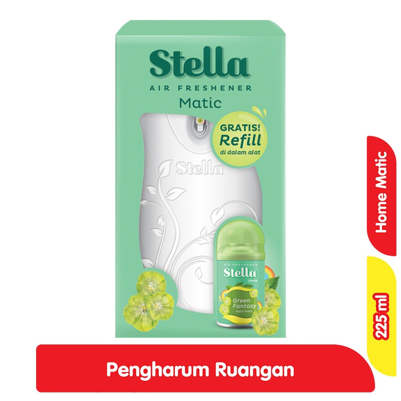 Jual Stella Home Matic Pengharum Ruangan Device + Refill 225 Ml Di ...