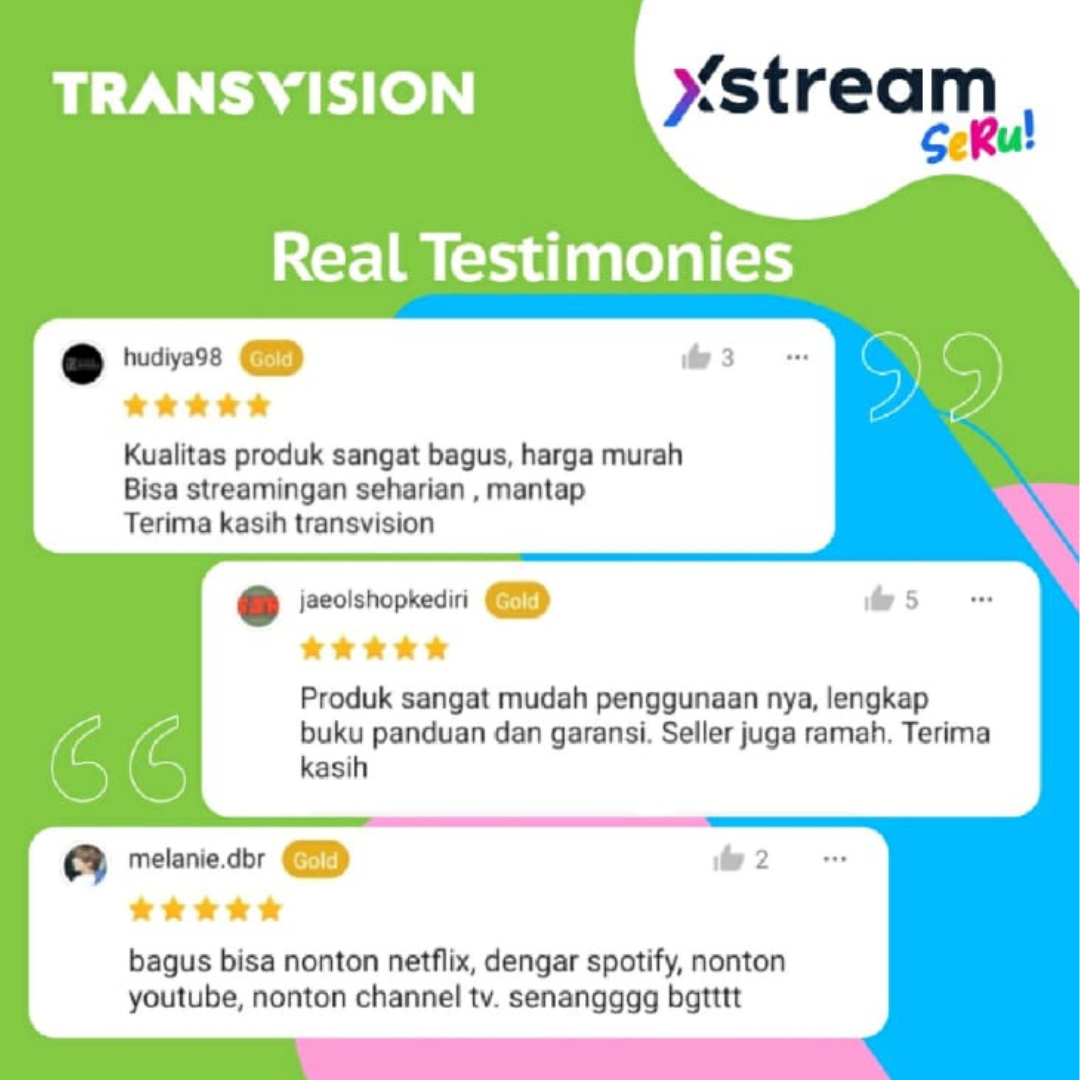 Promo TRANSVISION XSTREAM SERU TV Box Android V10 BONUS Full Paket ...