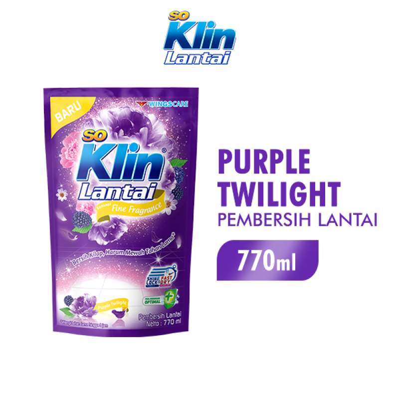 Promo So Klin Pembersih Lantai Purple Twilight Pouch 770 Ml Diskon 29% Di Seller Wings Official ...