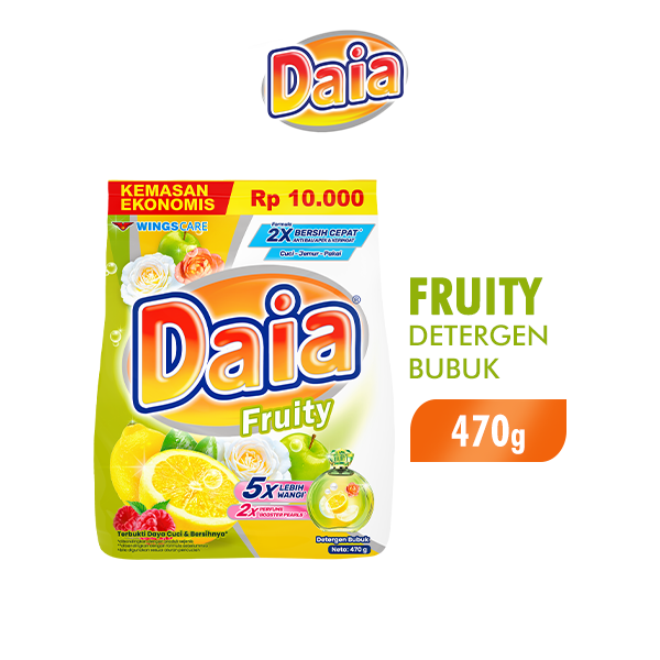 Promo Daia Lemon Powder Detergen 470 G Diskon 20% Di Seller Wings ...