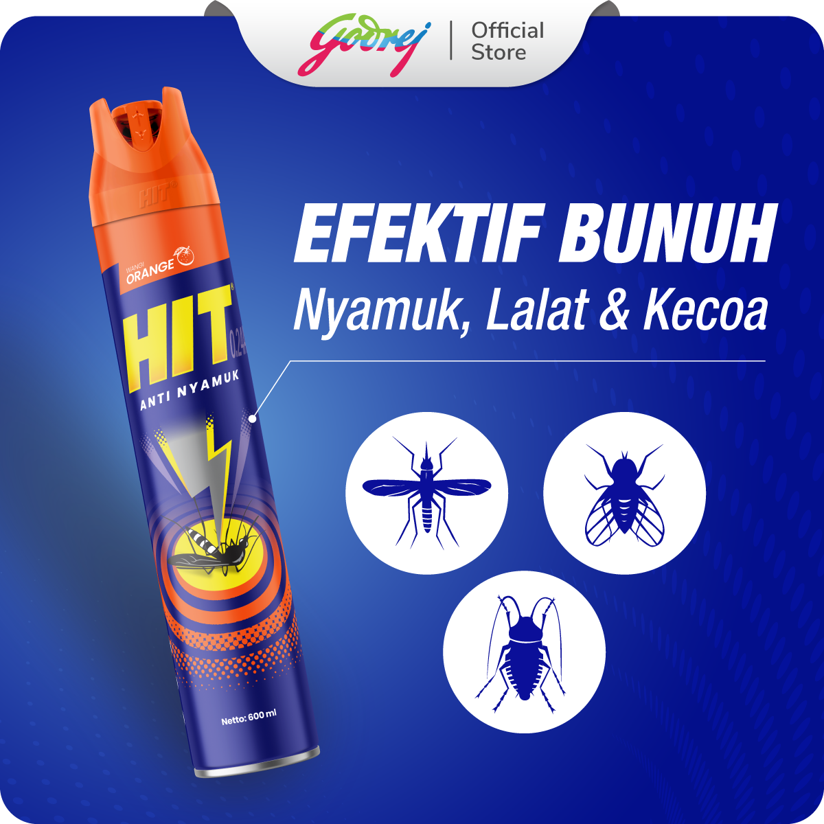 Promo Hit Aerosol Orange Obat Nyamuk - Pembasmi Hama & Serangga 600 Ml [2 Pcs] Diskon 44% Di ...