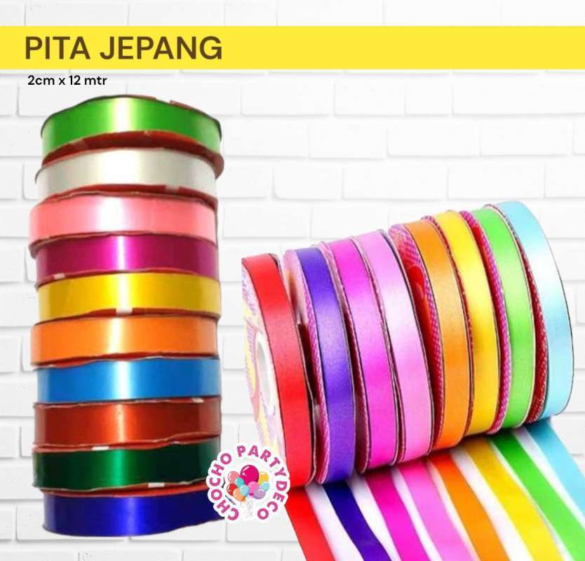 Promo Pita Jepang Pita Plastik Pita Kado Untuk Bungkus Kado Pita Balon Pita Jepang 2 Cm - Pink ...