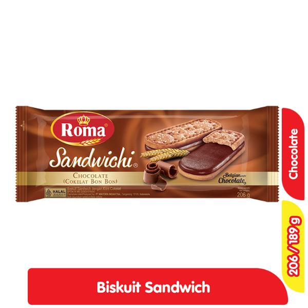 Jual Roma Sandwich Biskuit Chocolate 157 g di Seller Alfamart ...