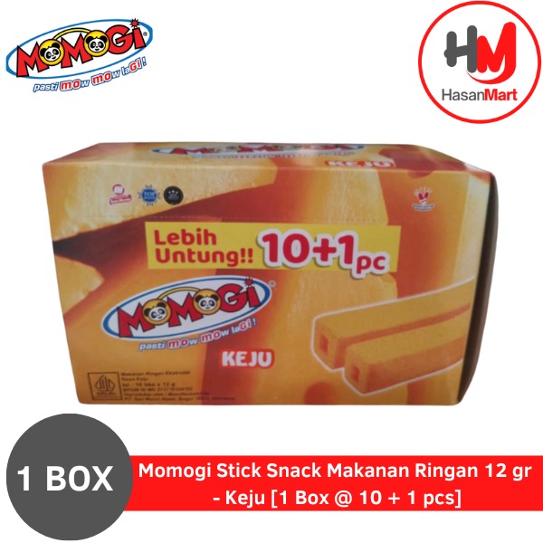 Promo Momogi Stick Snack Makanan Ringan 12 Gr - Keju [1 Box @ 10 + 1 ...
