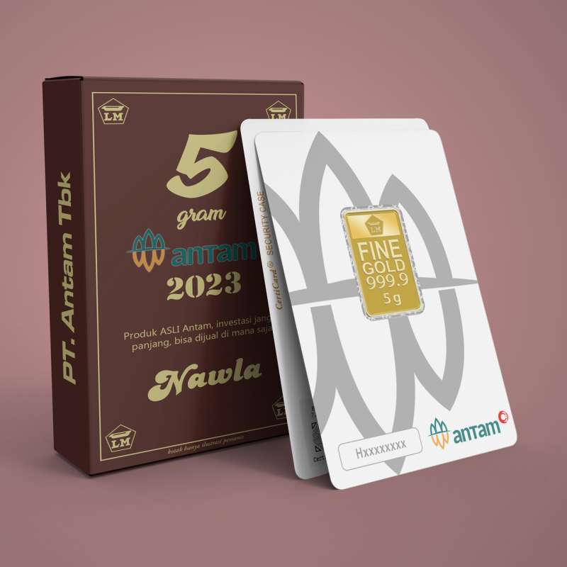 Promo Antam 5 gram Asli Logam Mulia Emas Murni 24 Karat Certicard ...