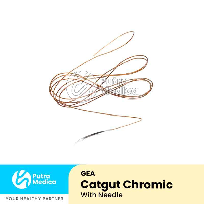Jual Gea Heacting Catgut Chromic [plus Jarum] - 1 Pc / Benang Senar ...