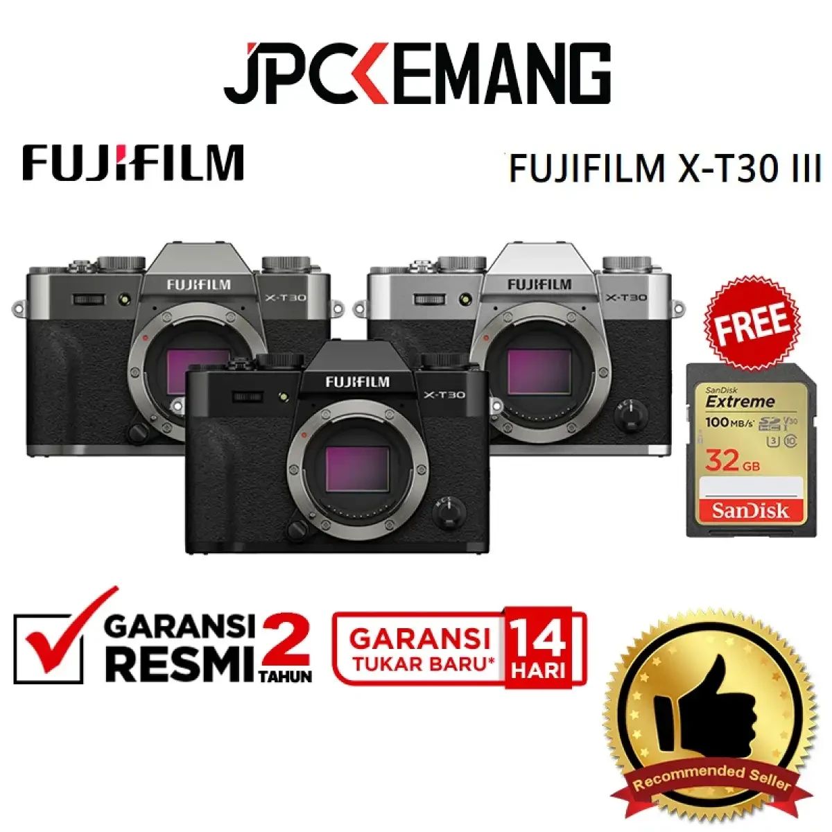 Daftar Harga Kamera Fujifilm Xt30 Body Only 💯 Original & Spesifikasi ...