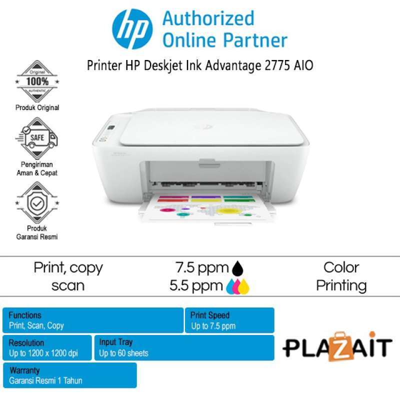 Jual Printer Hp Deskjet Ink Advantage 2775 All In One Di Seller Pt ...