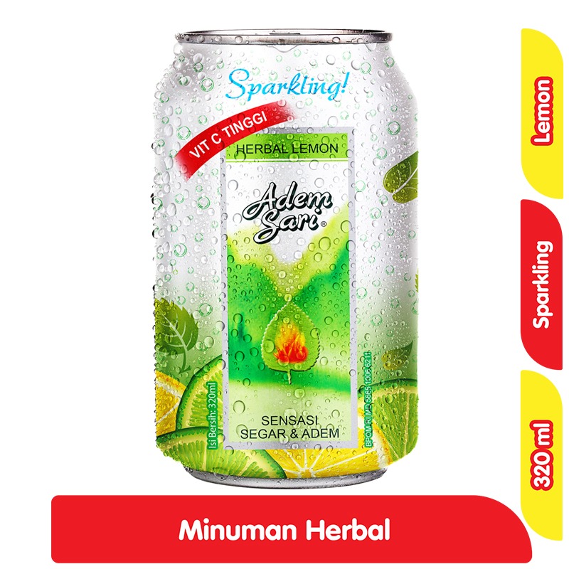Jual Adem Sari Chingku Sparkling Herbal Lemon Minuman Kaleng [320 Ml ...