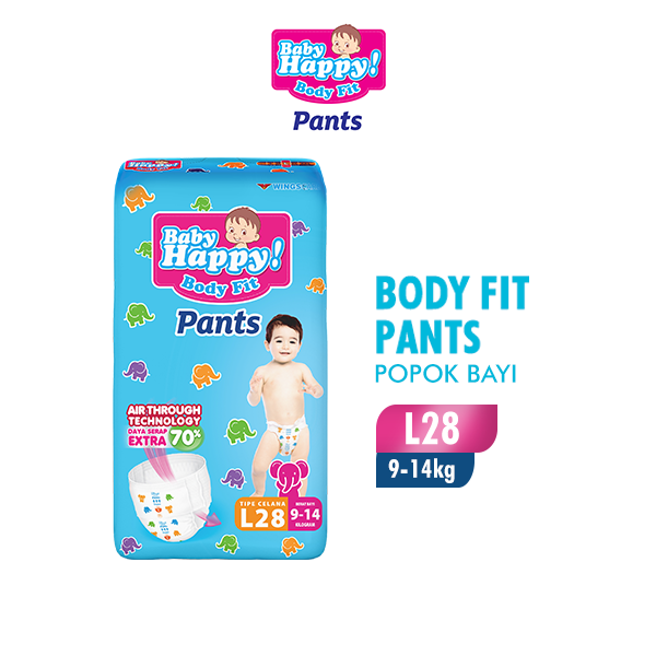 Promo Baby Happy Diapers Pants Popok Bayi L-28 Diskon 12% Di Seller ...
