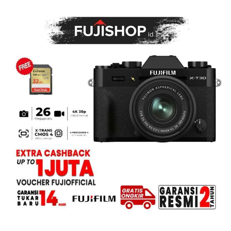 Jual Fujifilm Xt30 Ii Kit 15-45mm X-t30 Ii Fuji Xt30 Mark Ii Garansi Resmi Di Seller Fujishopid ...