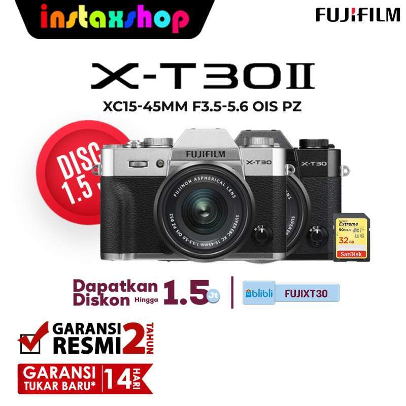 Jual Fujifilm Xt30 Ii Kit Original Murah - Harga Diskon Maret 2024 | Blibli
