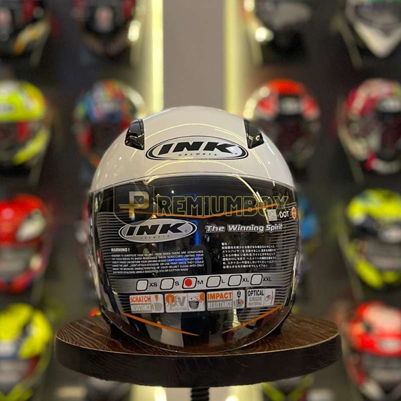Jual Ink Metro 2 Solid Helm Half Face - White Pearl Xxl Di Seller ...