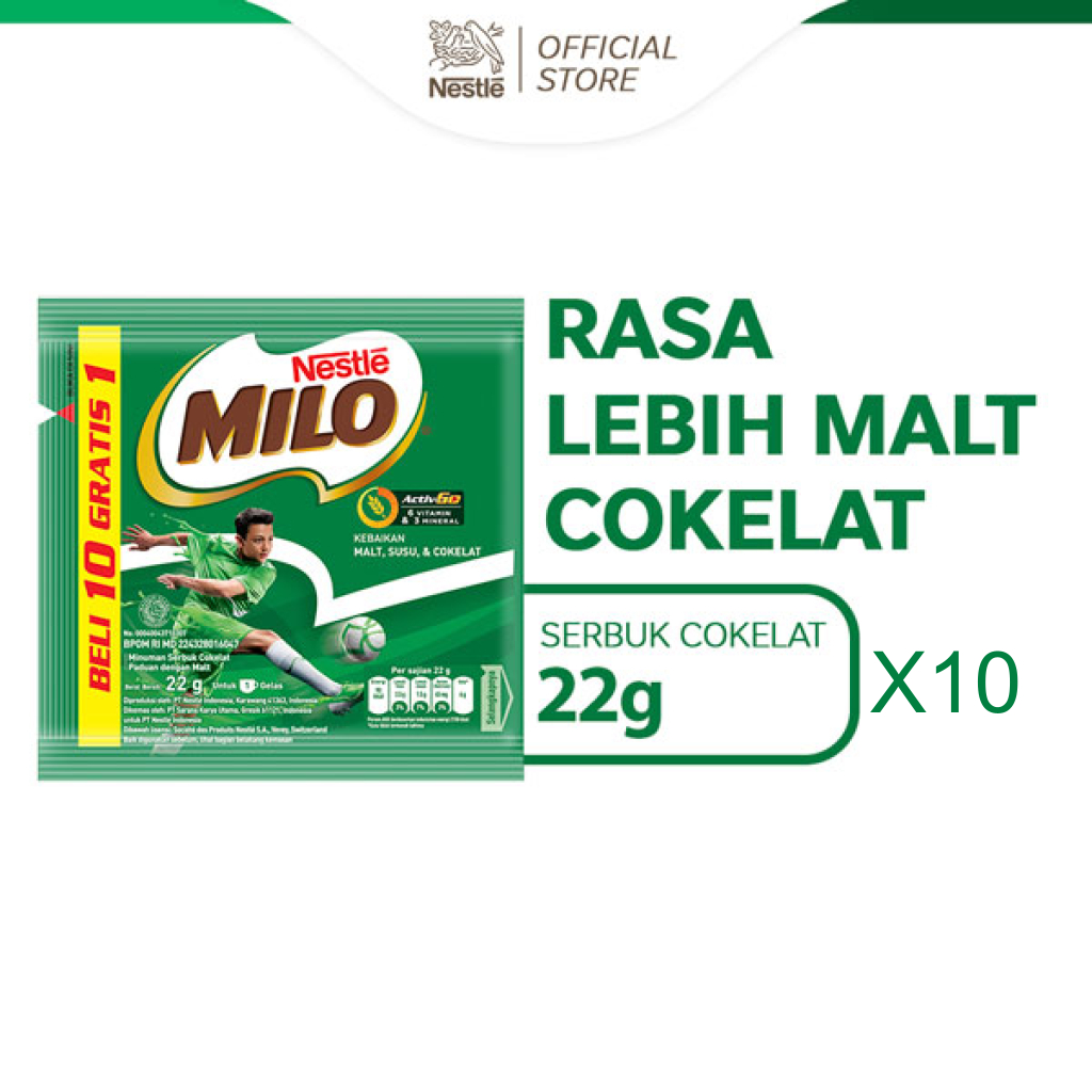 Promo Milo Activ-go Minuman Coklat 22 G [10 Sachet/ 1 Renceng] Diskon 8 ...