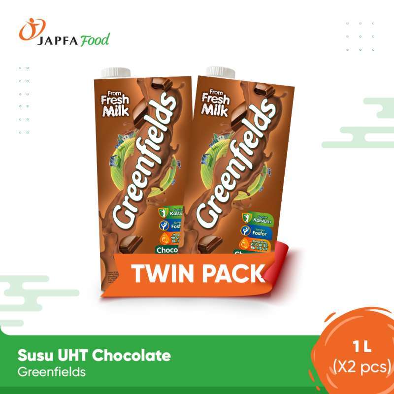 Promo Susu Greenfields UHT Chocolate 1 L - Twinpack - 100% Fresh Milk ...