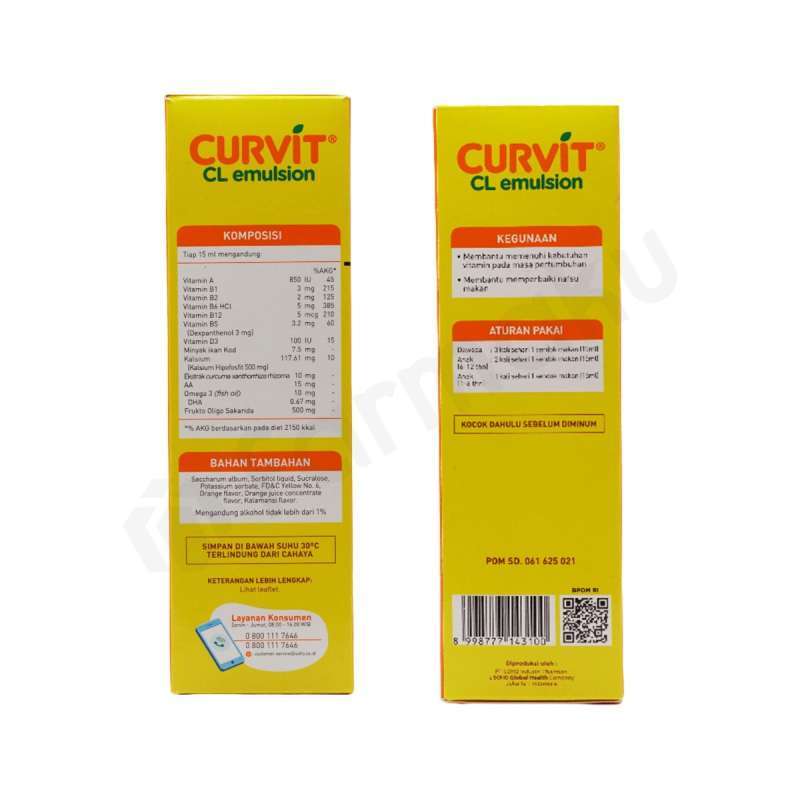 Promo Curvit Cl Emulsion 175 Ml Diskon 16% Di Seller Farmaku Official ...