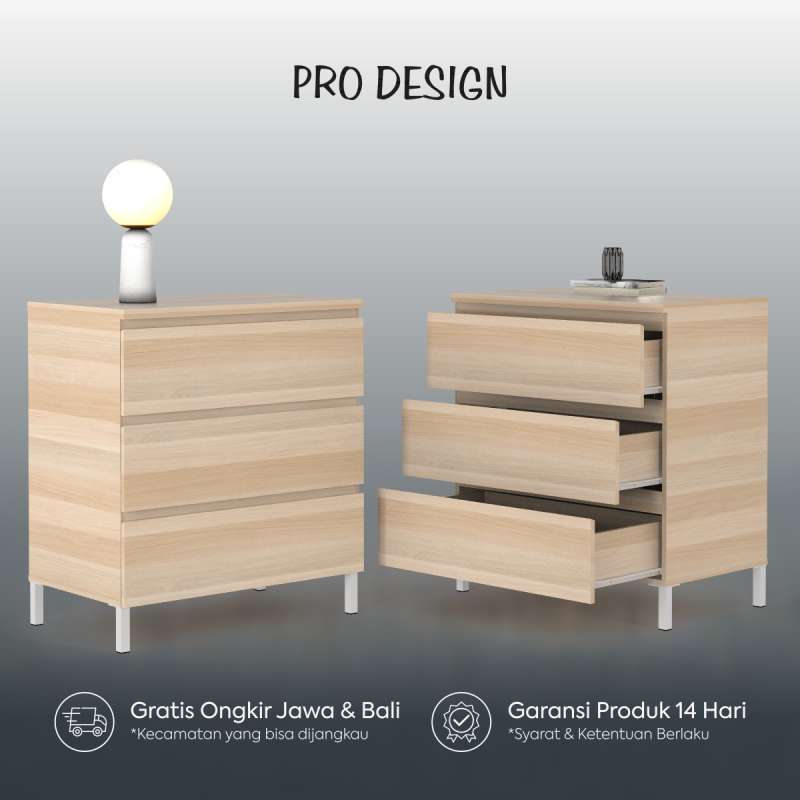 Promo Pro Design Cloud Rak Penyimpanan 3 Laci - Pro Oak Diskon 28% di ...