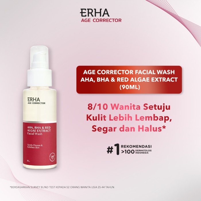 Jual ERHA Age Corrector AHA, BHA & RED Alge Extract Facial Wash di ...