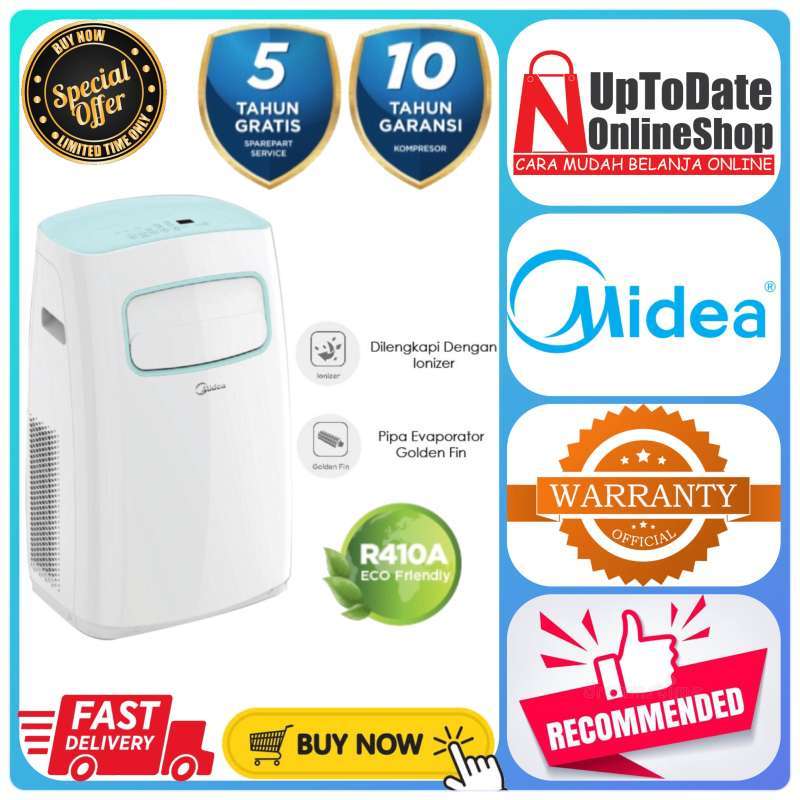 Promo AC PORTABLE MIDEA 1.5PK MPF2-12CRN1 12CRN1 SUPER LOW WATT SUPER ...