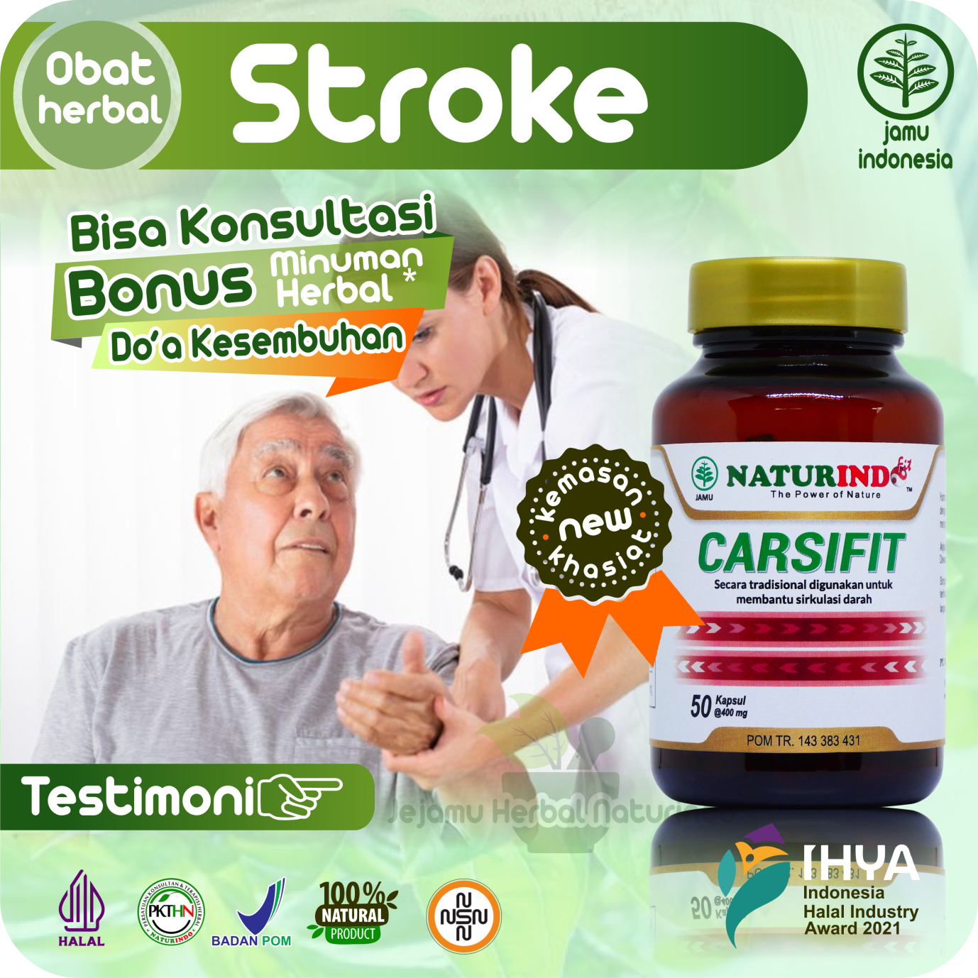 Promo Obat Stroke Pasca Setrok Strok Menahun Lumpuh Badan Mati Rasa ...