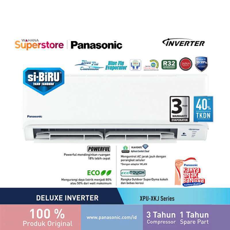 Promo Panasonic Ac Deluxe Inverter Split 1pk - Cs/cu Xpu9xkj Diskon 11% Di Seller Wahana Super ...