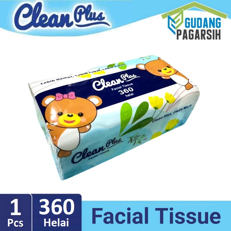 Promo Clean Plus Softpack Facial Tissue 180 Sheets - 3 Ply [360 Helai ...