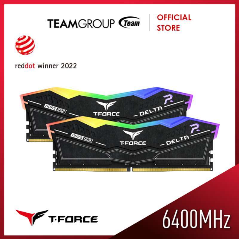 Promo Teamgroup Memory T-force Ddr5 Delta Rgb 2x16gb 6400mhz - Black Diskon 10% Di Seller ...