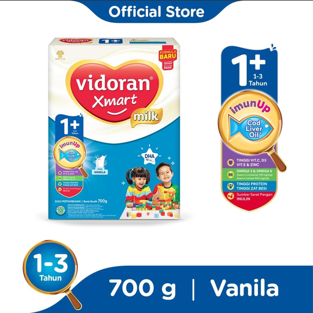 Promo KEMASAN BARU - Vidoran Xmart 1+ Vanila [700 g] Diskon 5% di ...