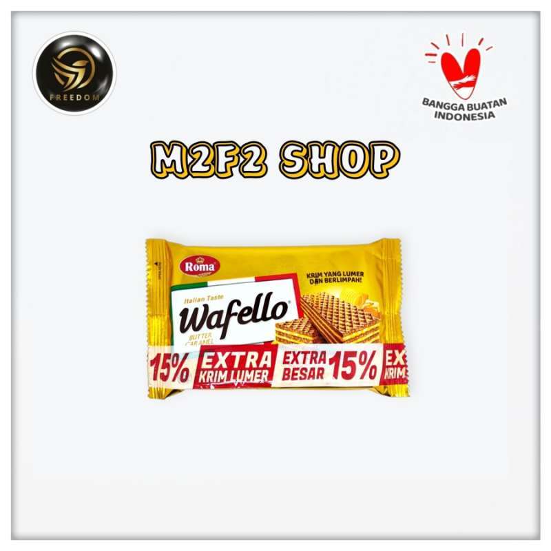 Promo Roma Wafer Wafello Butter Caramel | Krim Karamel Sachet - 43 gr ...