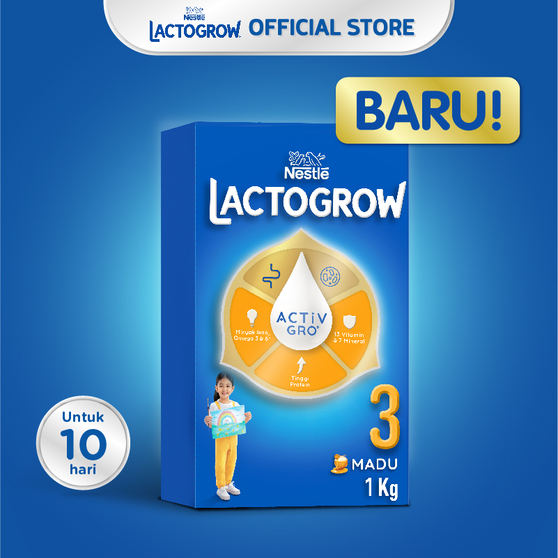 Promo Nestle Lactogrow 3 Susu Pertumbuhan Rasa Madu 1-3 Tahun Box 1 Kg ...