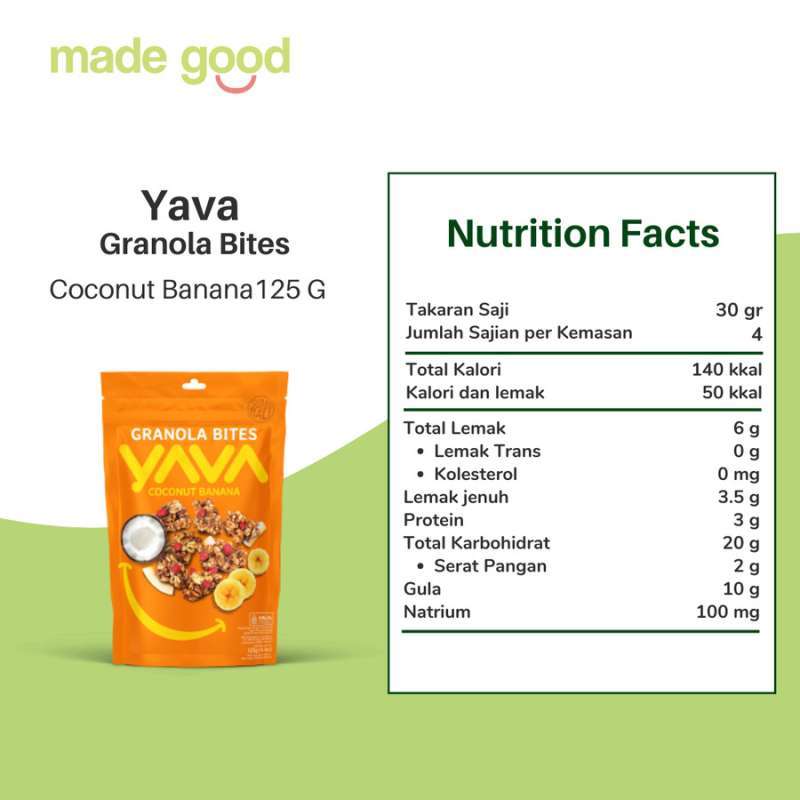 Promo Yava East Bali Granola Bites 125gr 400gr Healthy Snack Vegan ...