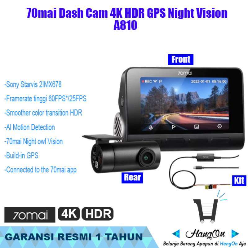 Jual Xiaomi 70mai A800s 4k Dashcam Wifi Gps Adas Smart Dash Camera Cam ...