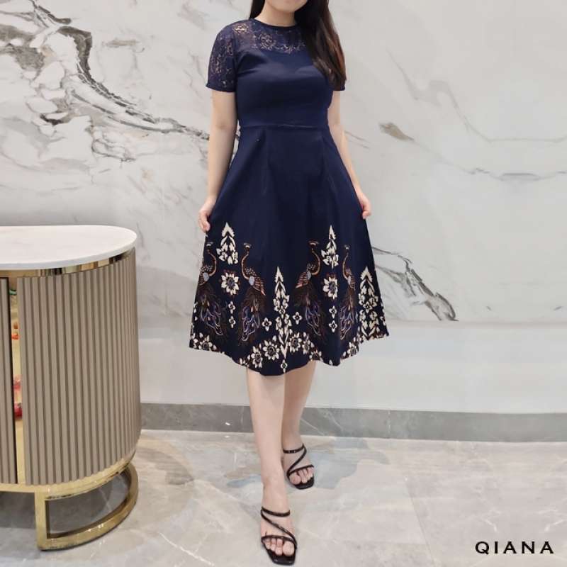 Jual Evercloth Qiana Dress Batik Wanita Terusan Batik Couple Modern ...