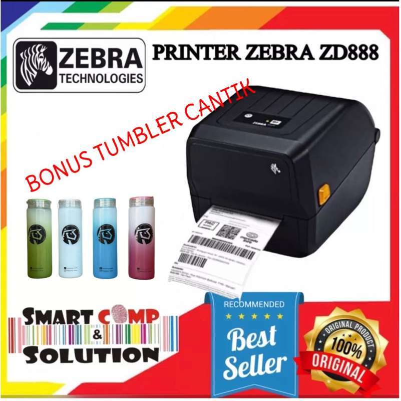 Jual Printer Stiker Label Barcode Zebra ZD888 Pengganti GC420t - ZD888T SETARA ZD220 di Seller ...
