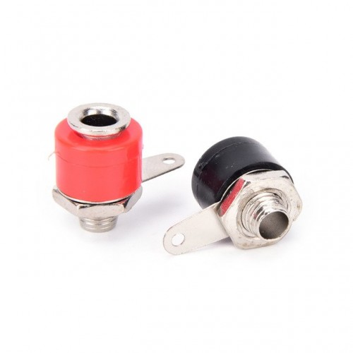 Jual Banana Socket Jack Female Terminal 1 Pasang Connector M6 Hitam ...