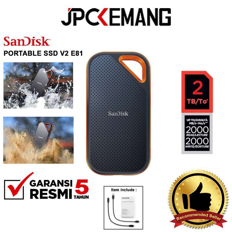 Promo Jpc Kemang Sandisk Portable Ssd V2 2tb Extreme Pro Usb 3.2 2000mb/s 2 Tb Garansi Resmi ...