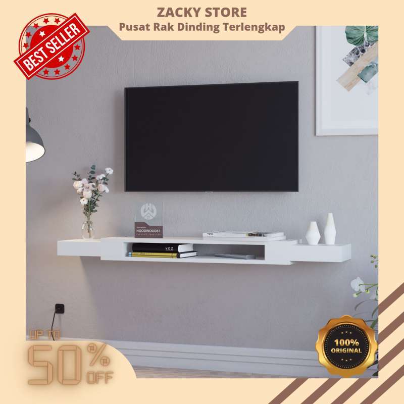 Promo Rak Dinding / Rak TV Minimalis Serbaguna Gantung / Tempel R 006 Diskon 29% di Seller Zacky ...