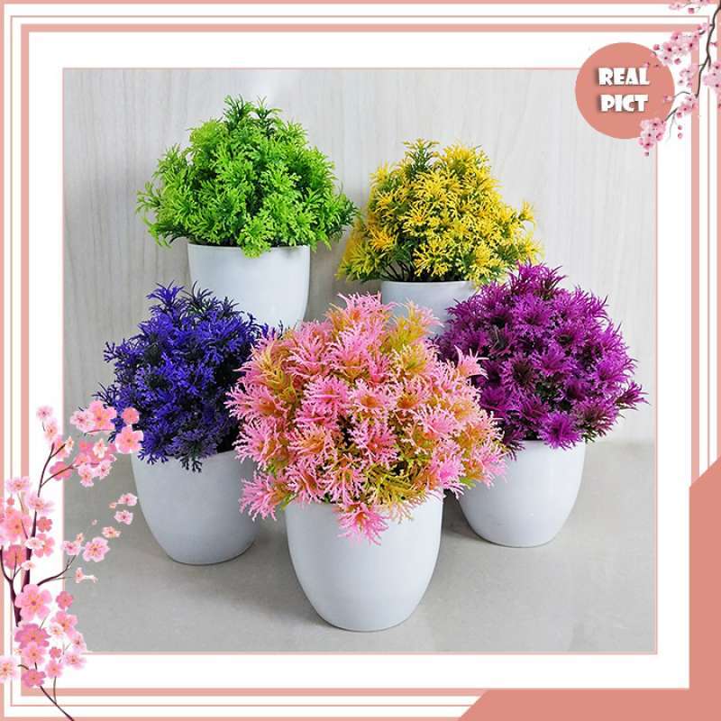 Jual UNICO PBP25 Bunga Tason Tanaman Plastik Pot Bunga Artificial Daun ...