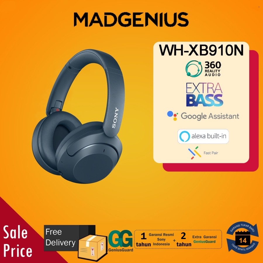 Jual Sony WH-XB910N / WHXB910 / WH XB910N EXTRA BASS Noise-Canceling ...
