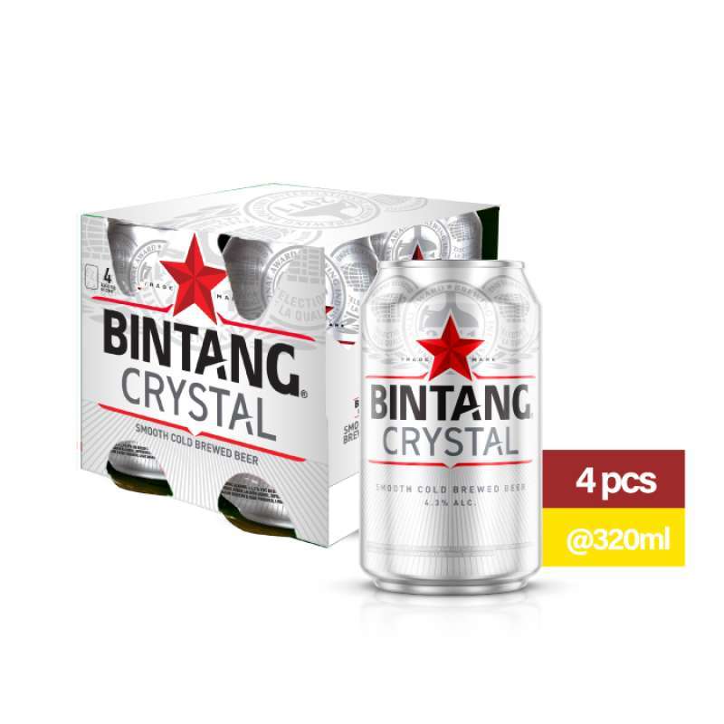 Jual Bintang Crystal Can 320ml X 4 Pcs Di Seller Vines - Grogol Utara ...