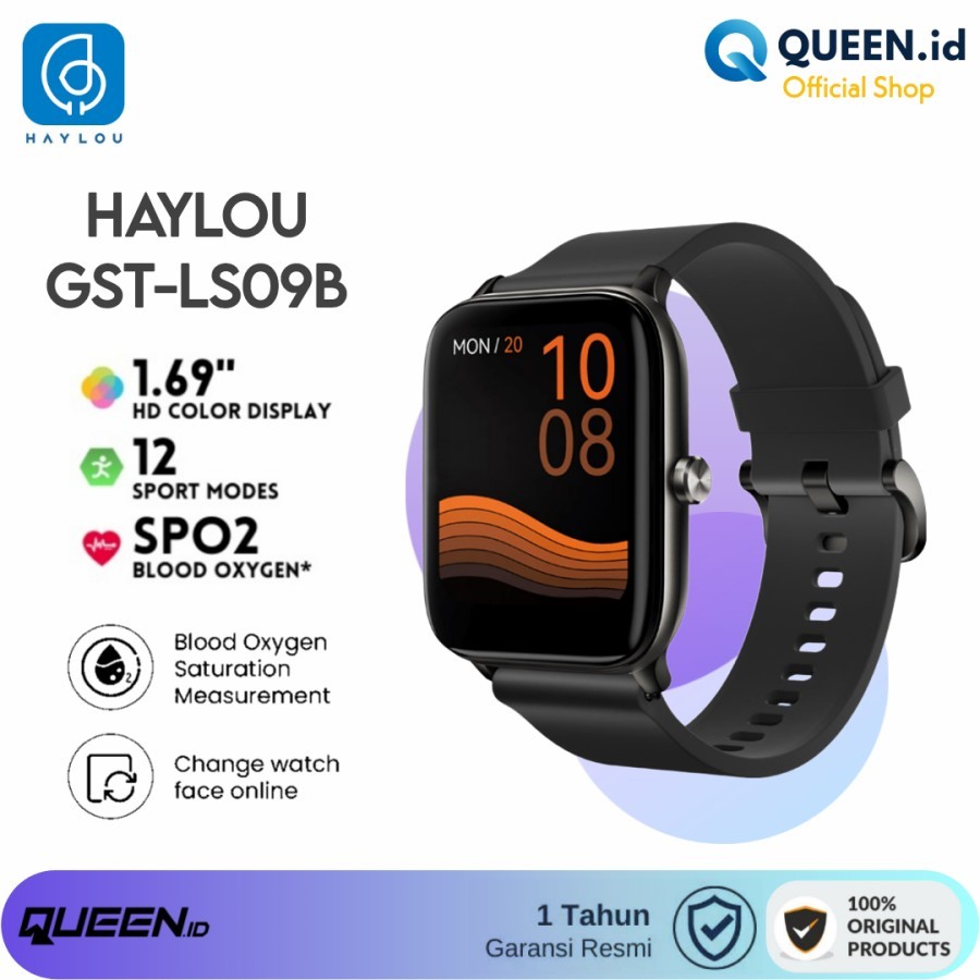 Promo HAYLOU GST LS09B Smartwatch Sport SpO2 Smart Watch IP68 Full HD 1 ...