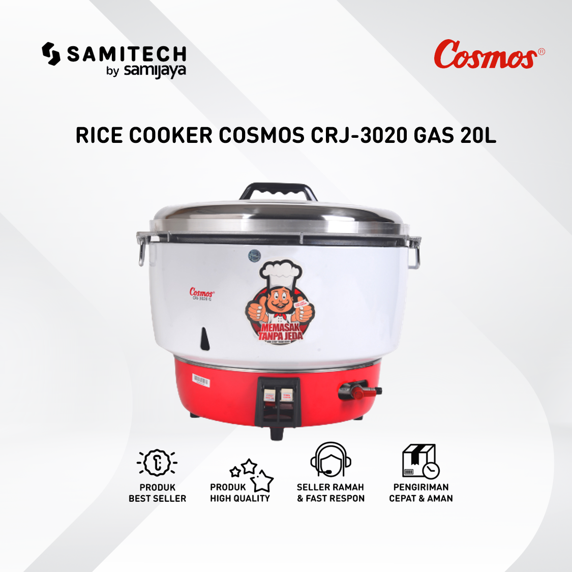 Promo COSMOS CRJ-3020 G Gas Cooker Kapasitas 20L Diskon 2% di Seller CV ...