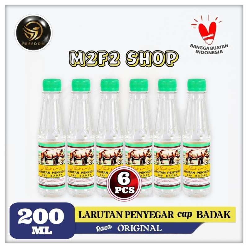 Promo Larutan Penyegar Cap Badak Original Botol Pet - 200 Ml (kemasan 6 ...