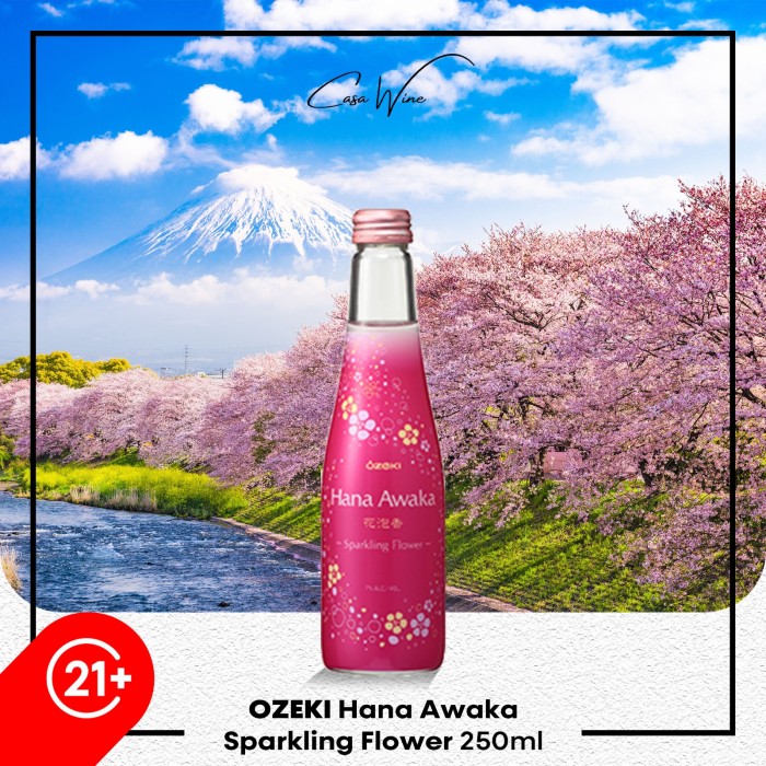 Promo Hana Awaka Sparkling Flower Sake 250ml Diskon 35% Di Seller Casa ...
