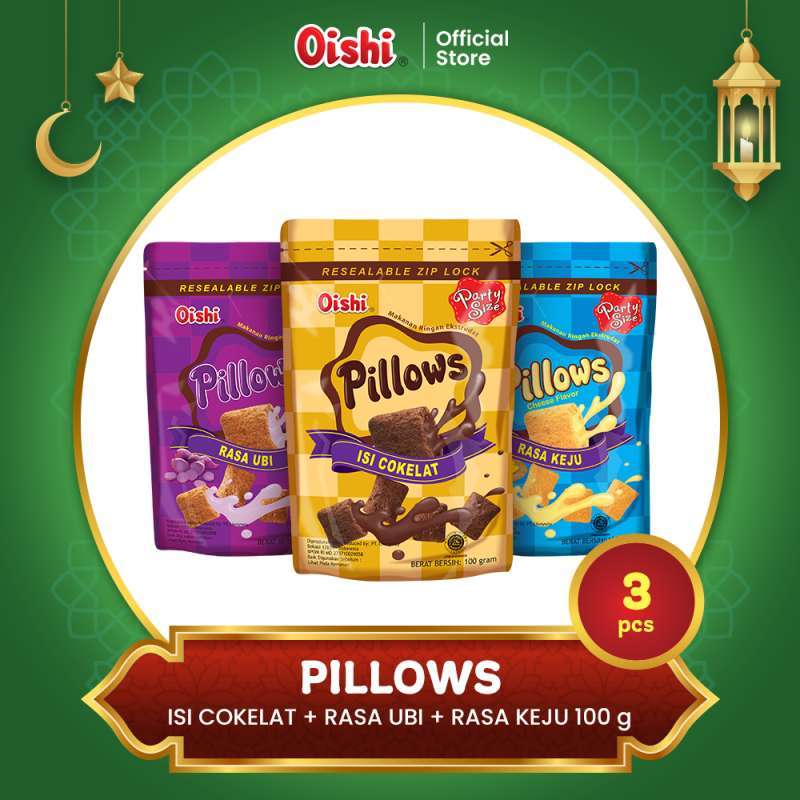 Promo Pillows Isi Cokelat + Rasa Ubi + Rasa Keju Diskon 16% Di Seller ...