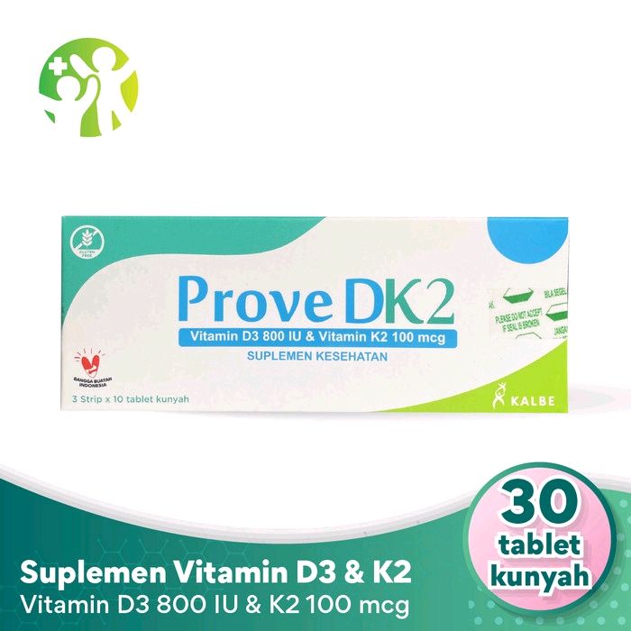 Jual PROVE D3K2 - Vitamin D3 800 IU & Vitamin K2 100mcg isi 30 Tablet ...
