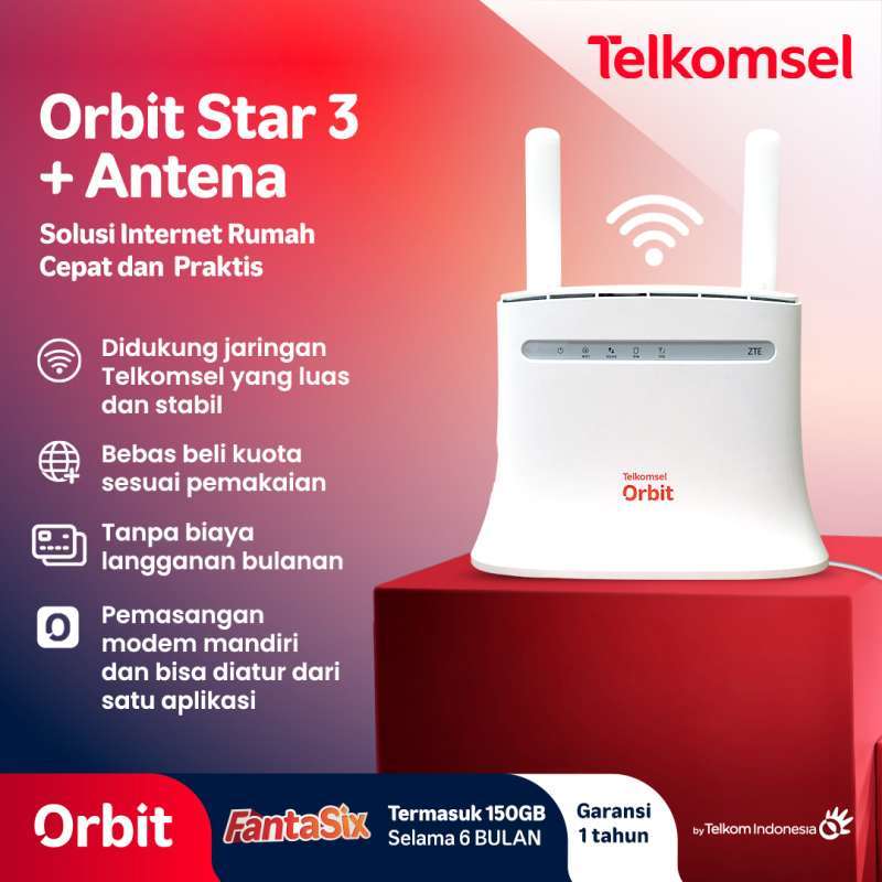 Promo Telkomsel Orbit Star 3 Modem WiFi 4G High Speed Bonus Data with ...