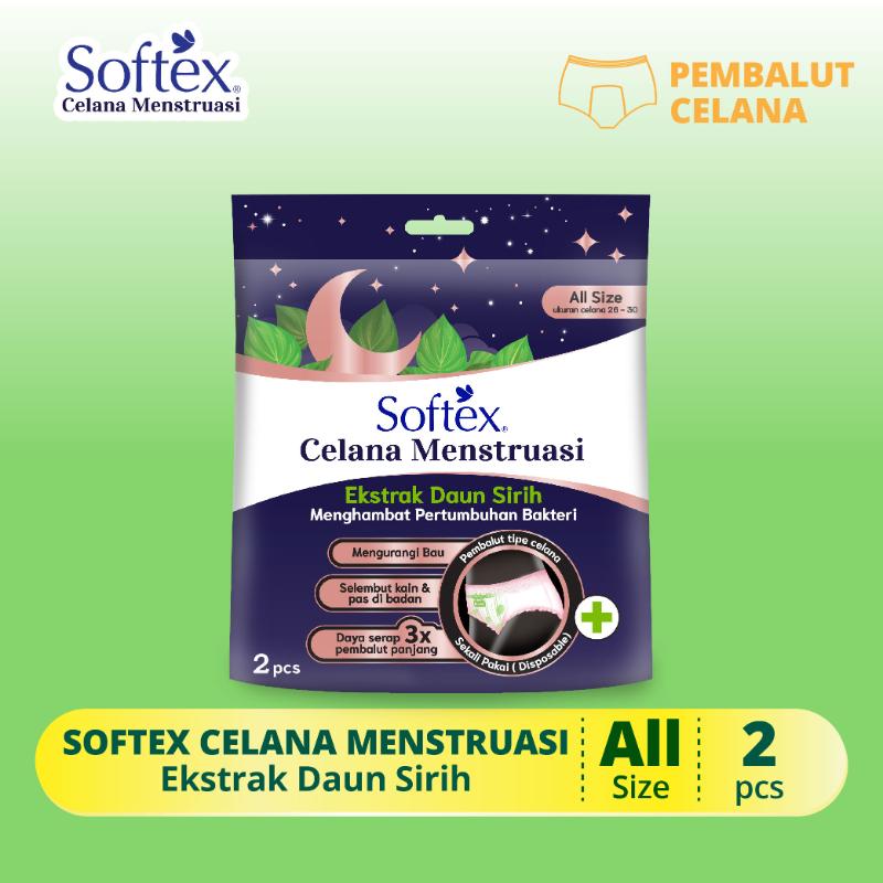 Promo Softex Celana Menstruasi Daun Sirih 2s - Pembalut Celana Sirih Diskon 17% Di Seller ...